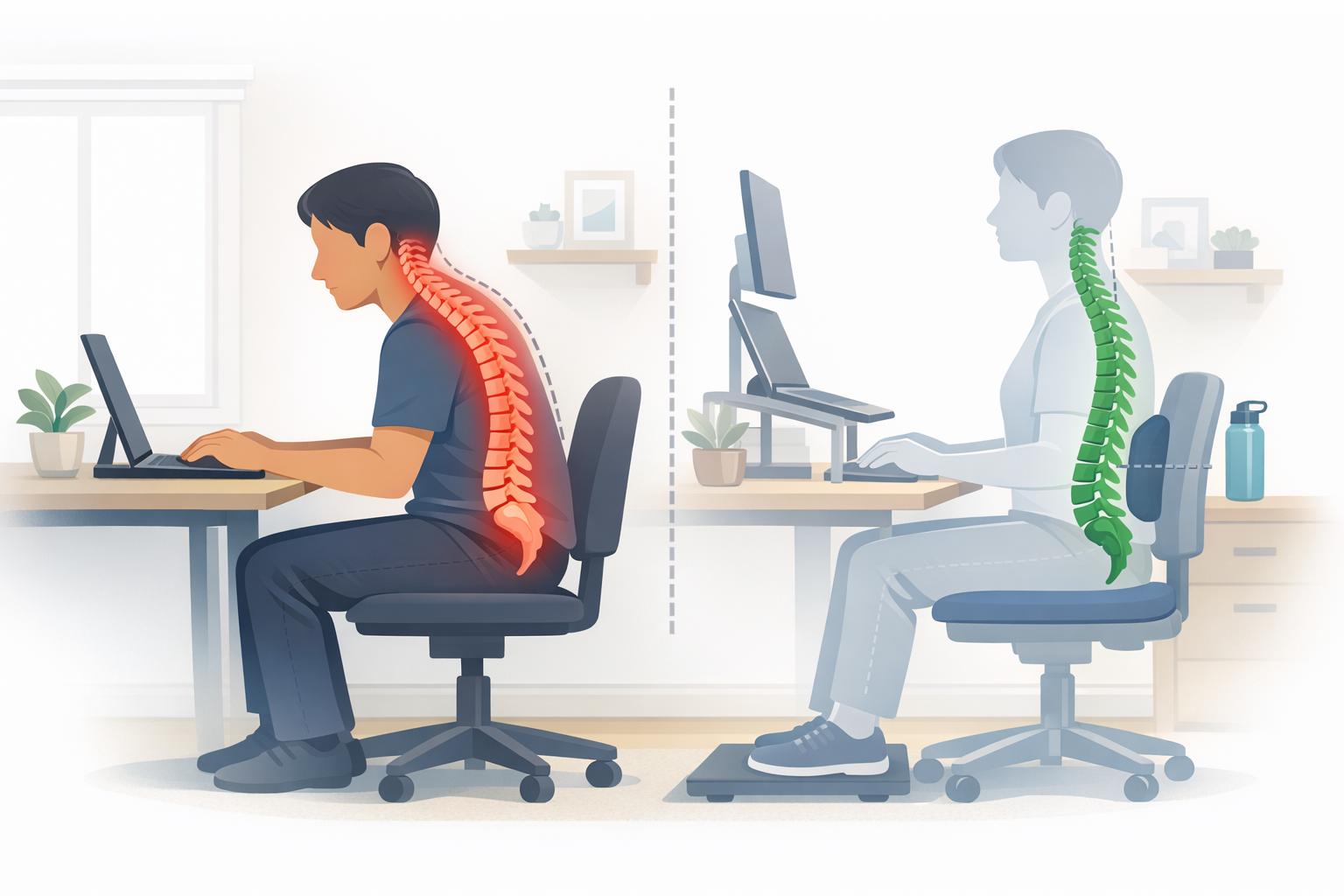 How Poor Ergonomics Affects Posture and Spine